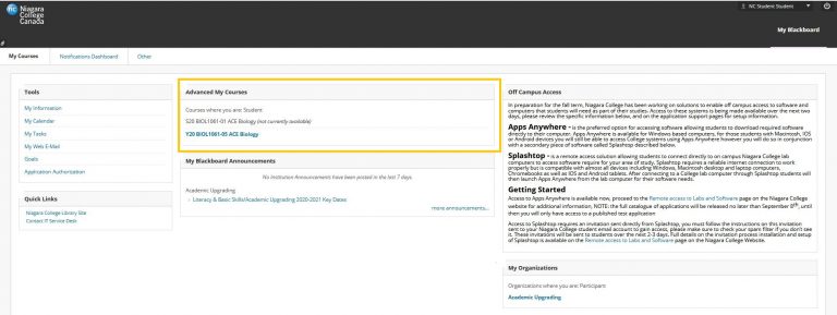 Navigating A Blackboard Course And Accessing Course Content Launch