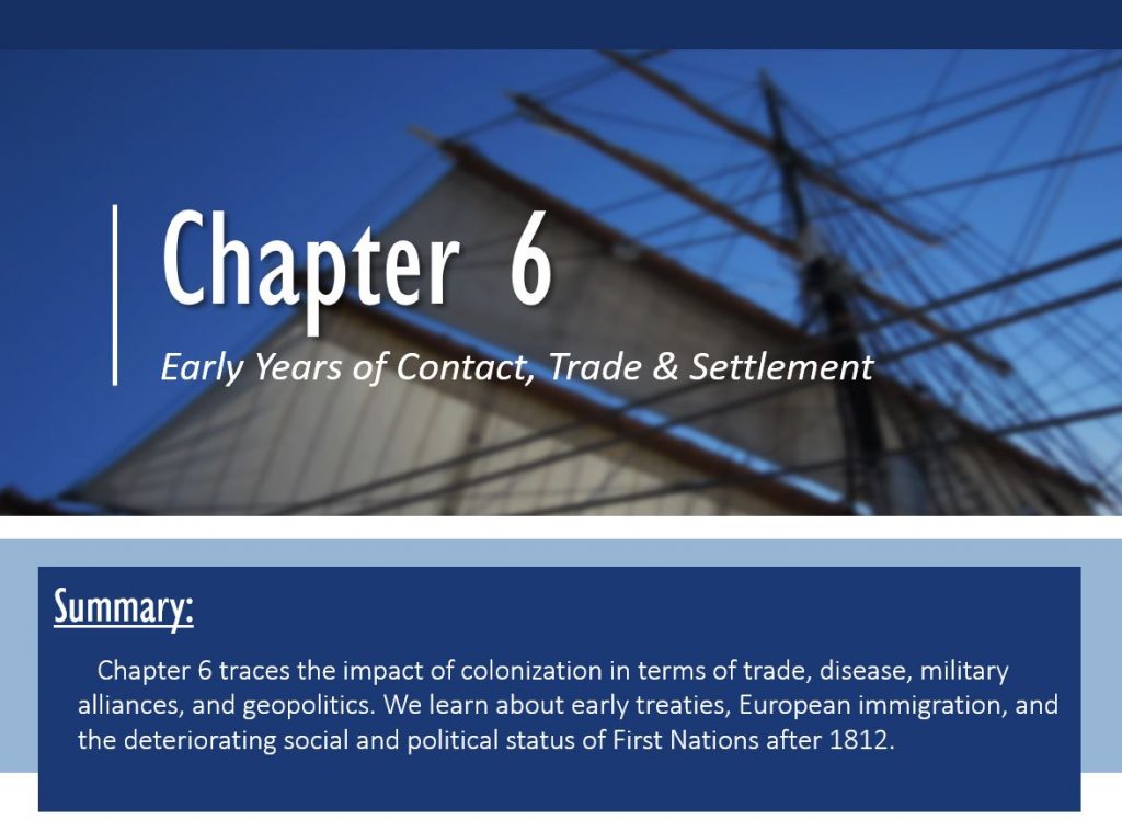 Chapter 6: Early Years of Contact, Trade, and Settlement – Economic ...