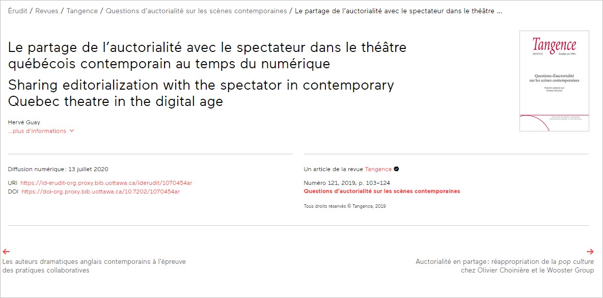 3.3. Activité pour la préparation de références bibliographiques ...
