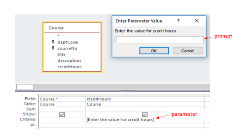 6.5: Parameter Query – Relational Databases and Microsoft Access 365