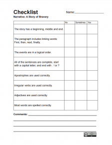 Appendix 2: Writing Assessment Checklists – Adult Literacy Fundamental ...