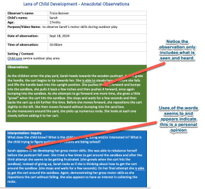 Anecdotal and Running Records – Observing Early Learning Canadian Edition