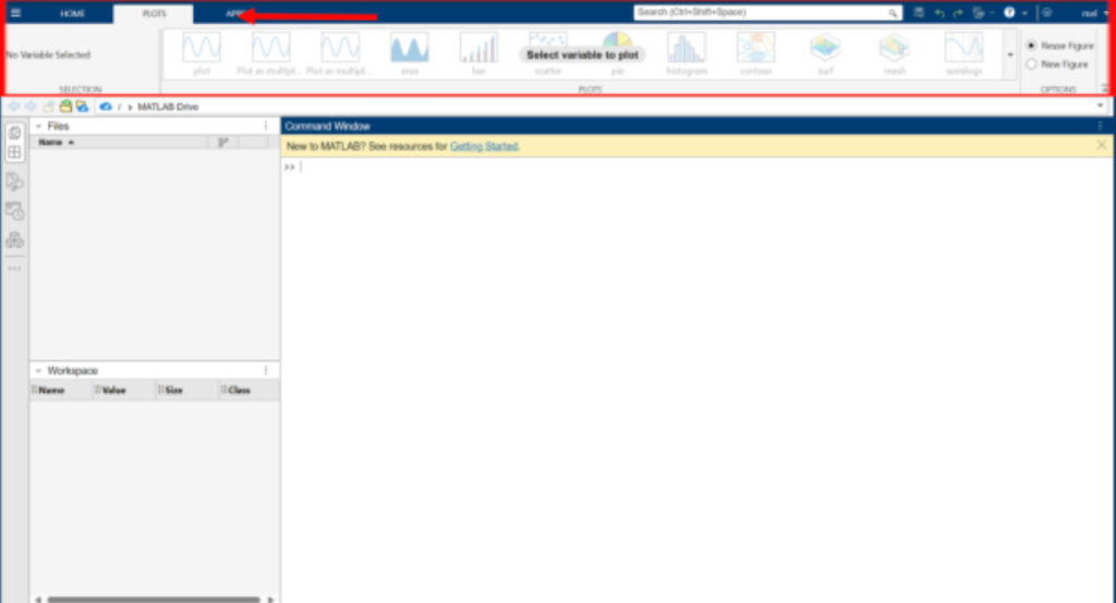 Navigating the Plots tab – Tech Tangerine Guide – Matlab