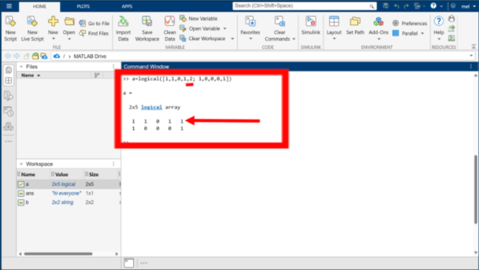 How To Make A Matrix Using Logical Array Tech Tangerine Guide Matlab 4544