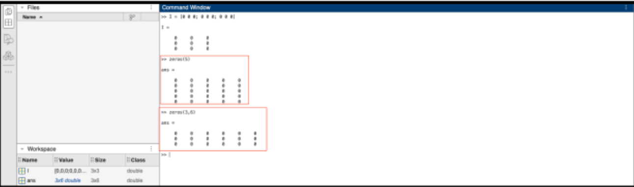 Making and Understanding a Zero Matrix: – Tech Tangerine Guide – Matlab