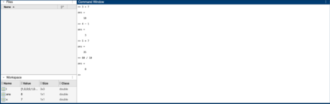 Understanding Common Operations (Arithmetic): – Tech Tangerine Guide – Matlab