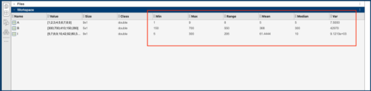 Understanding Common Operations (Filtering the Workspace): – Tech Tangerine Guide – Matlab