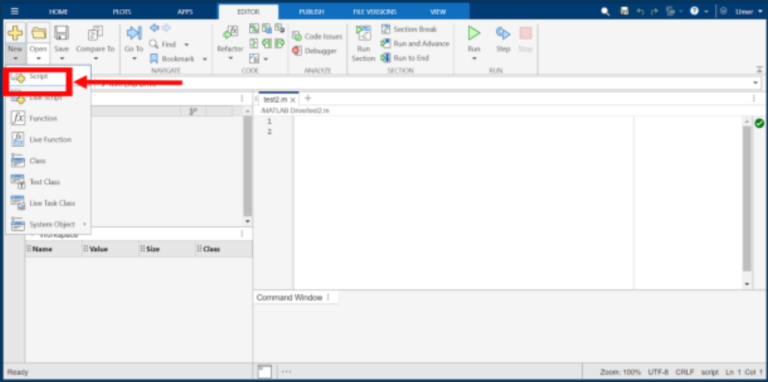 Creating And Saving Scripts In Matlab Tech Tangerine Guide Matlab 2531