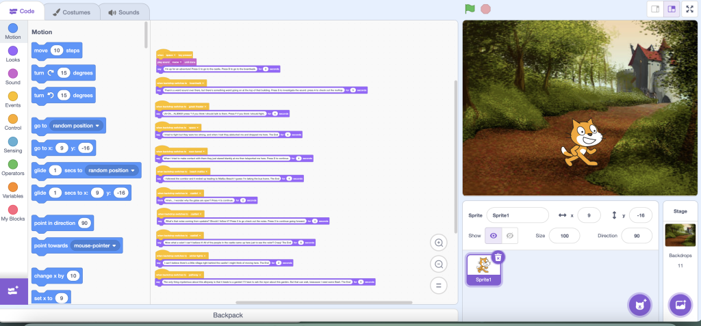 Storytelling with Scratch – EDUC1311 – Coding OER